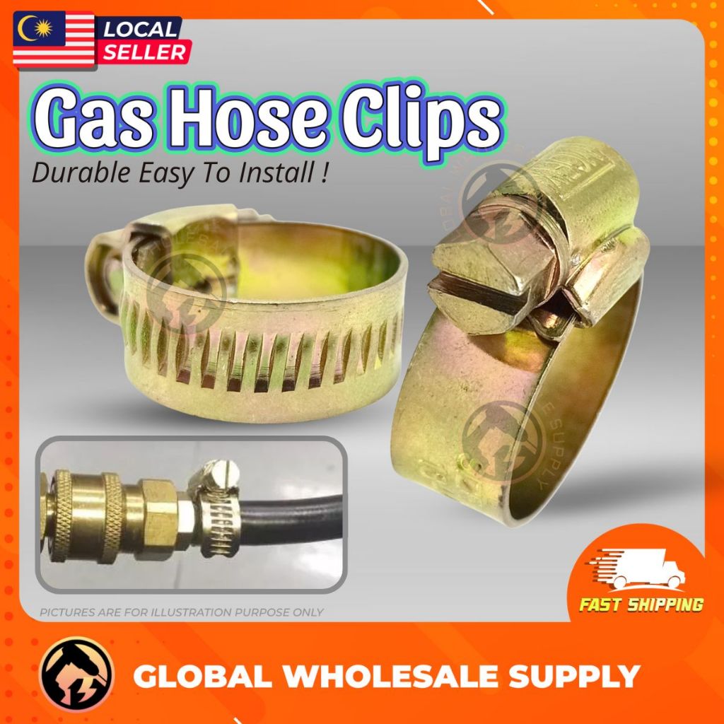 1PC PREMIUM Adjustable Gas Hose Clips Clamps Gas Clip Dapur Gas Klip ...
