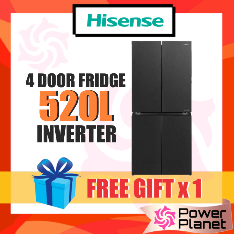 [FREE GIFT] Hisense 4 Door Inverter Fridge 520L RQ555N4ABN Refrigerator ...