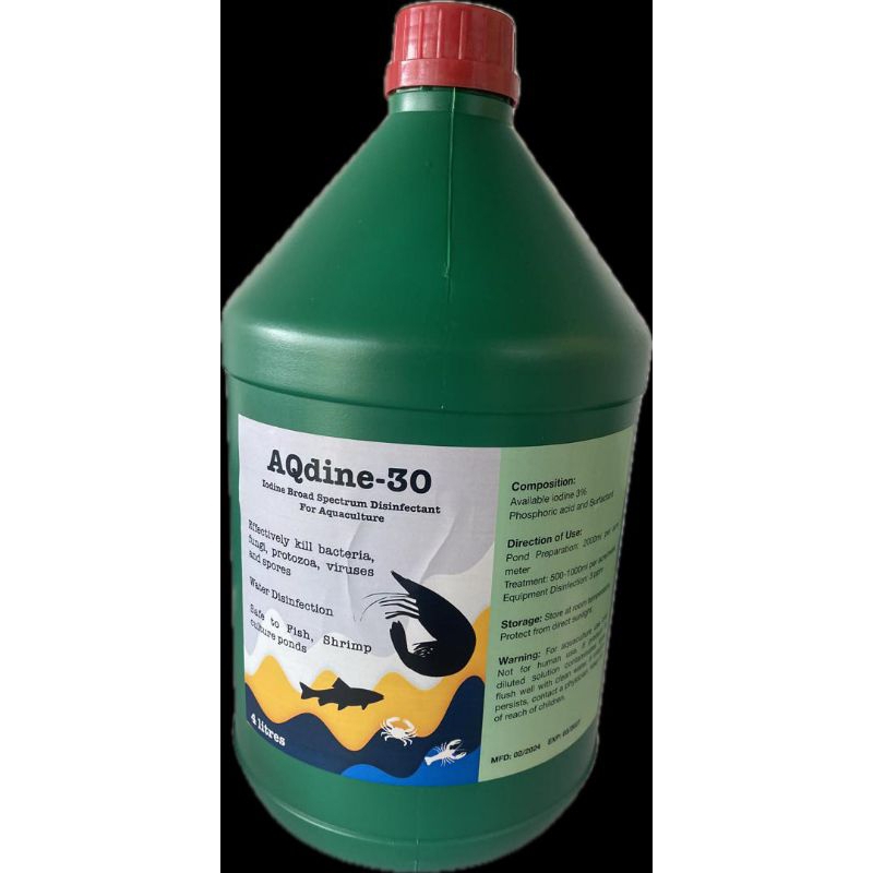 AQdine-30 Aquaculture Iodine Fish Shrimp Pond Disinfectant Ubat ...