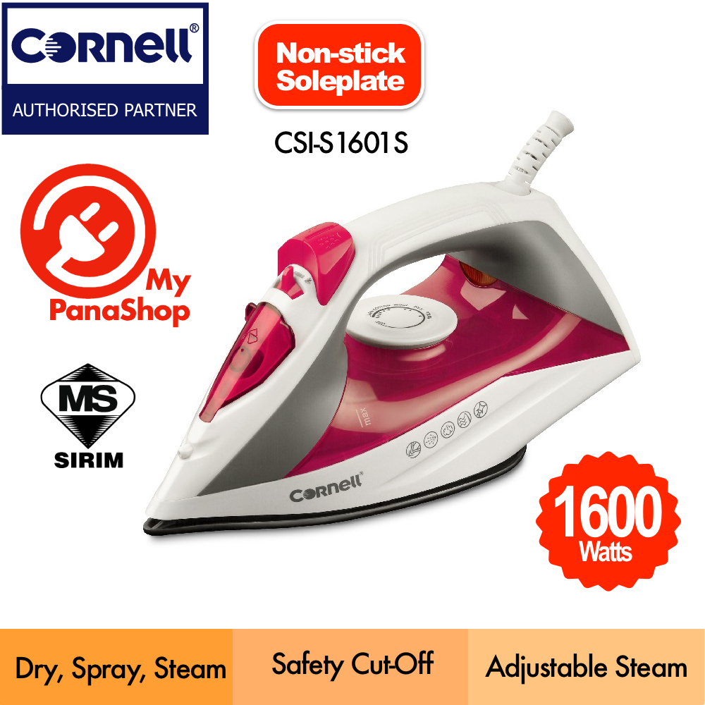 Cornell Steam Iron with Non-Stick Soleplate & Safety Cut-Off ( 1600w ...