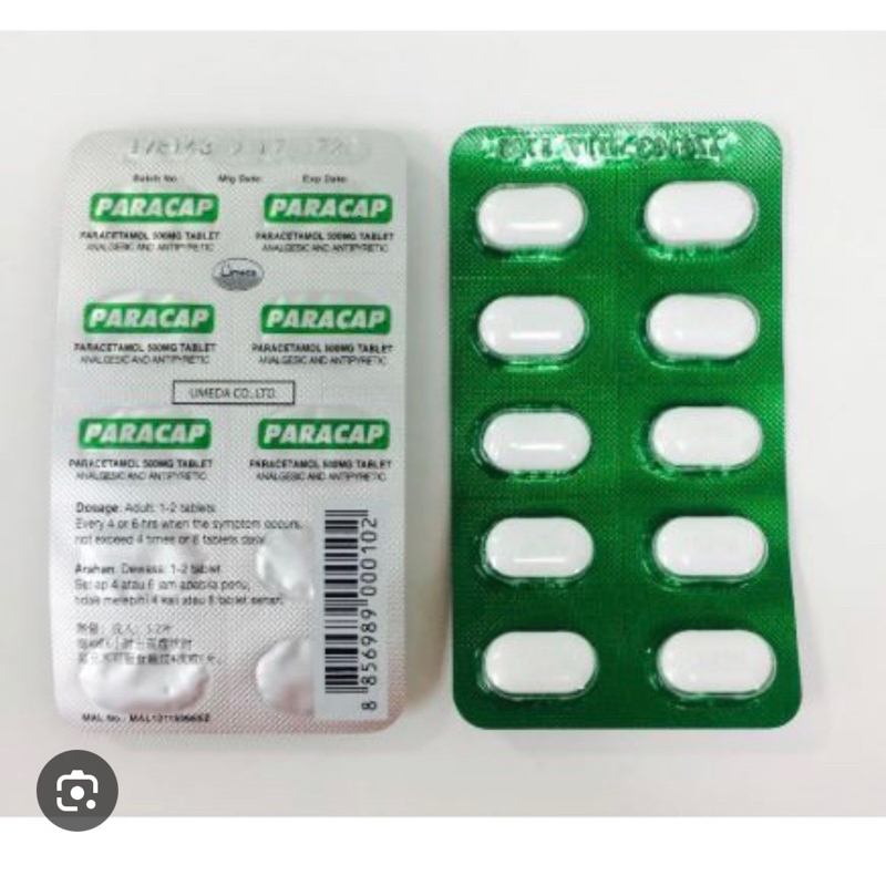 Paracap 500mg 10sx10(10strips) | Shopee Malaysia