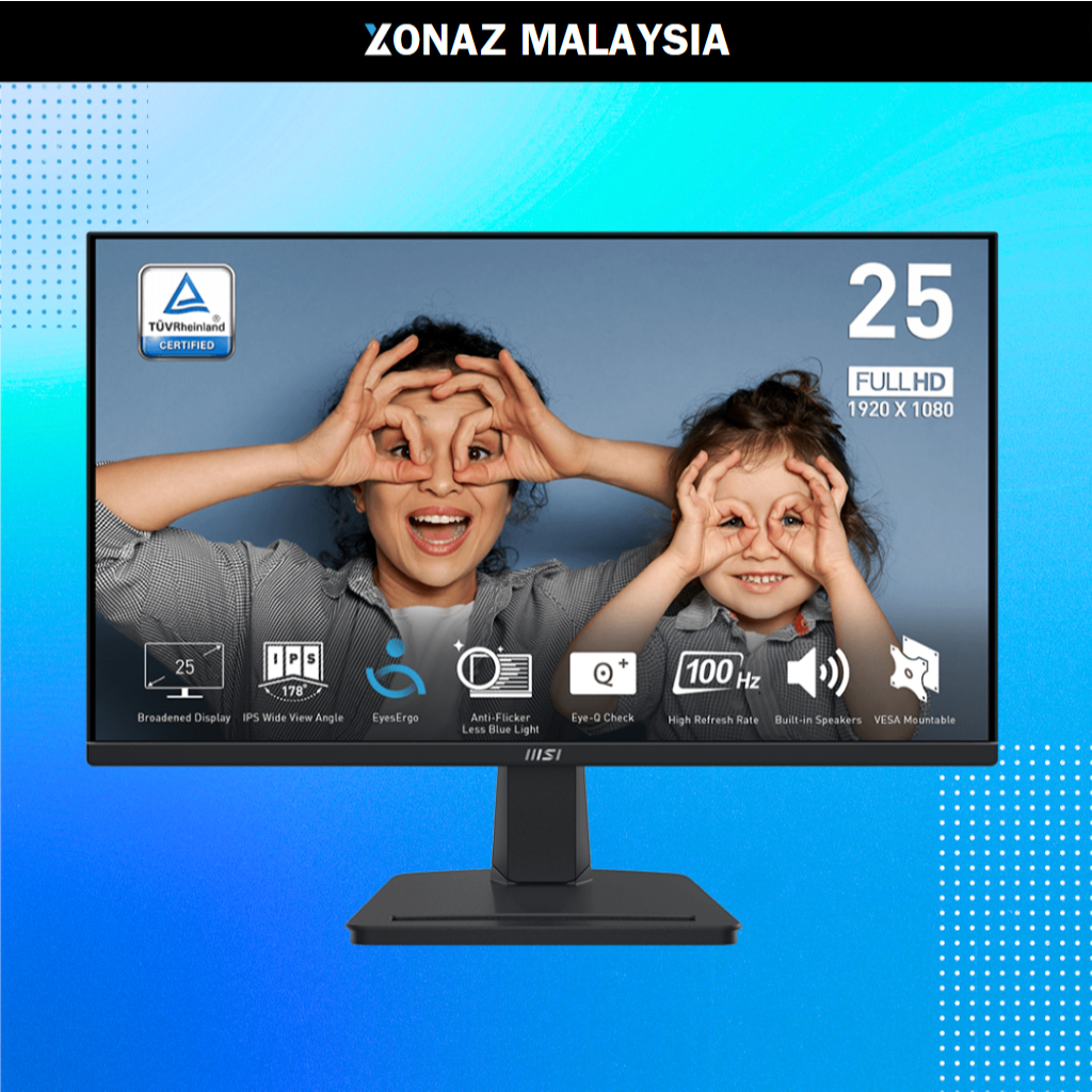 MSI PRO MP252 | 1MS | HDMI | DP | 100HZ FHD 24.5" IPS SERIES BUSINESS ...