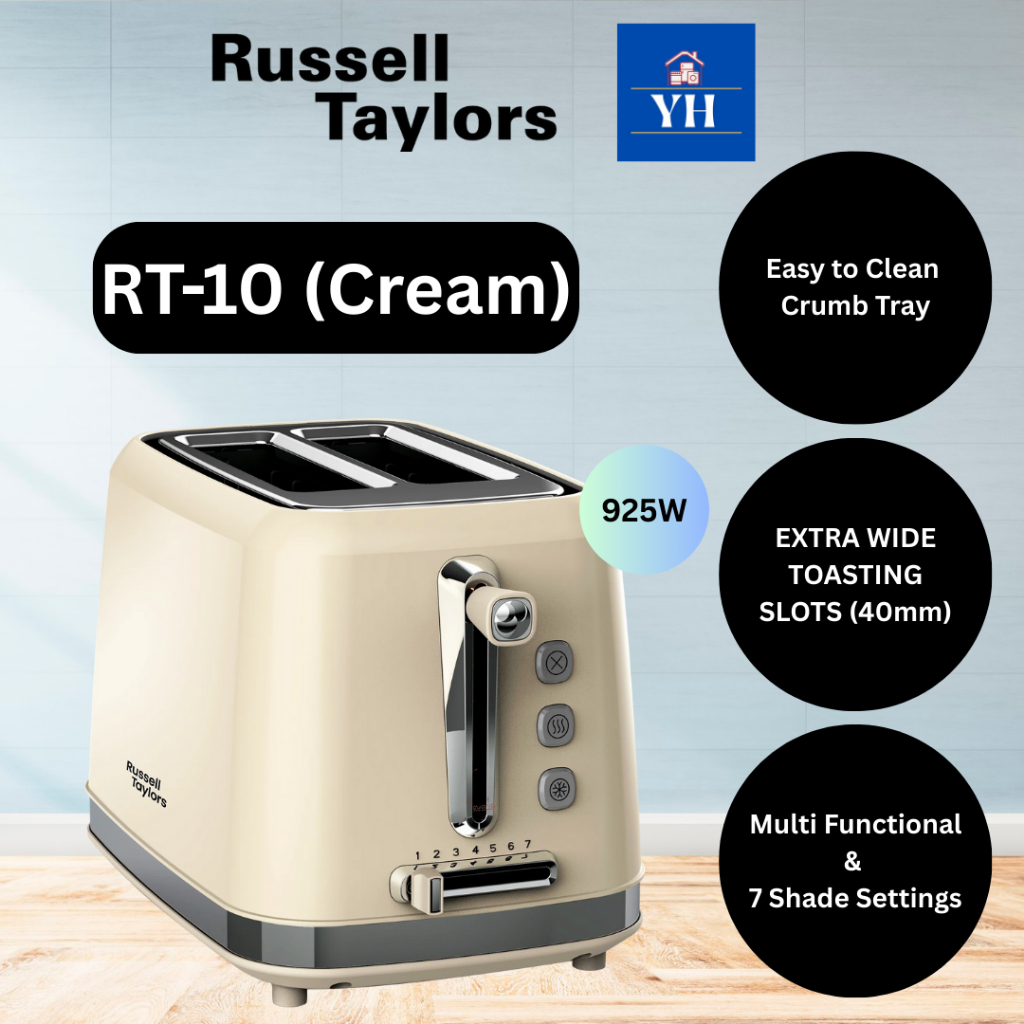 Russell Taylors Retro Toaster RT-10 (Cream) | Shopee Malaysia