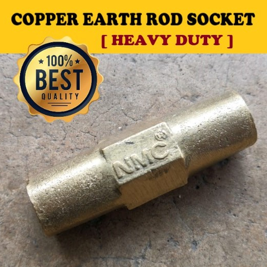 READY STOCK NMC 70MM 5/8 Copper Rod Socket / Coupling Earthing ...