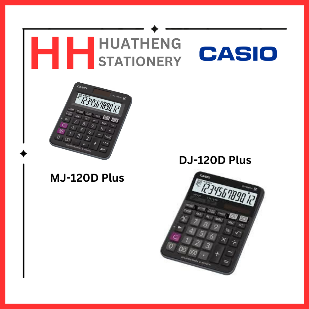 CASIO CALCULATOR MJ-120D Plus(small), DJ-120D Plus(big) | Shopee Malaysia