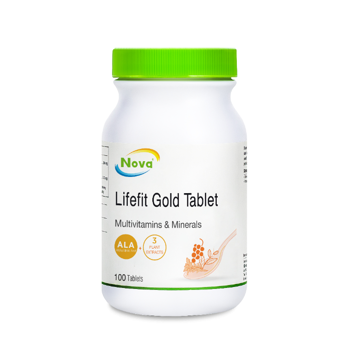 Nova Lifefit Gold Multivitamin dengan Alpha Lipoic Acid, Methylcobalamin, Vitamin K1 dan Ekstrak ...