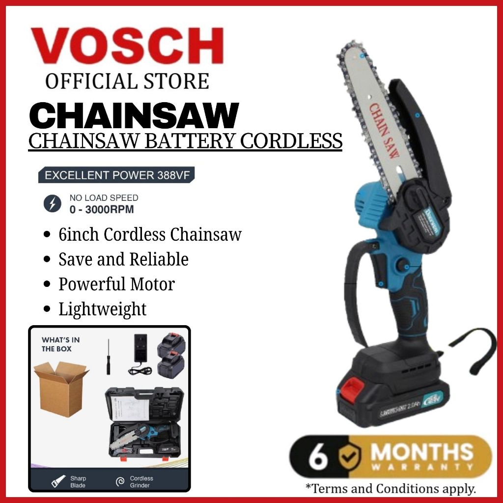 VOSCH Chainsaw Cordless Saw Chainsaw Battery Cordless Chainsaw Mini ...