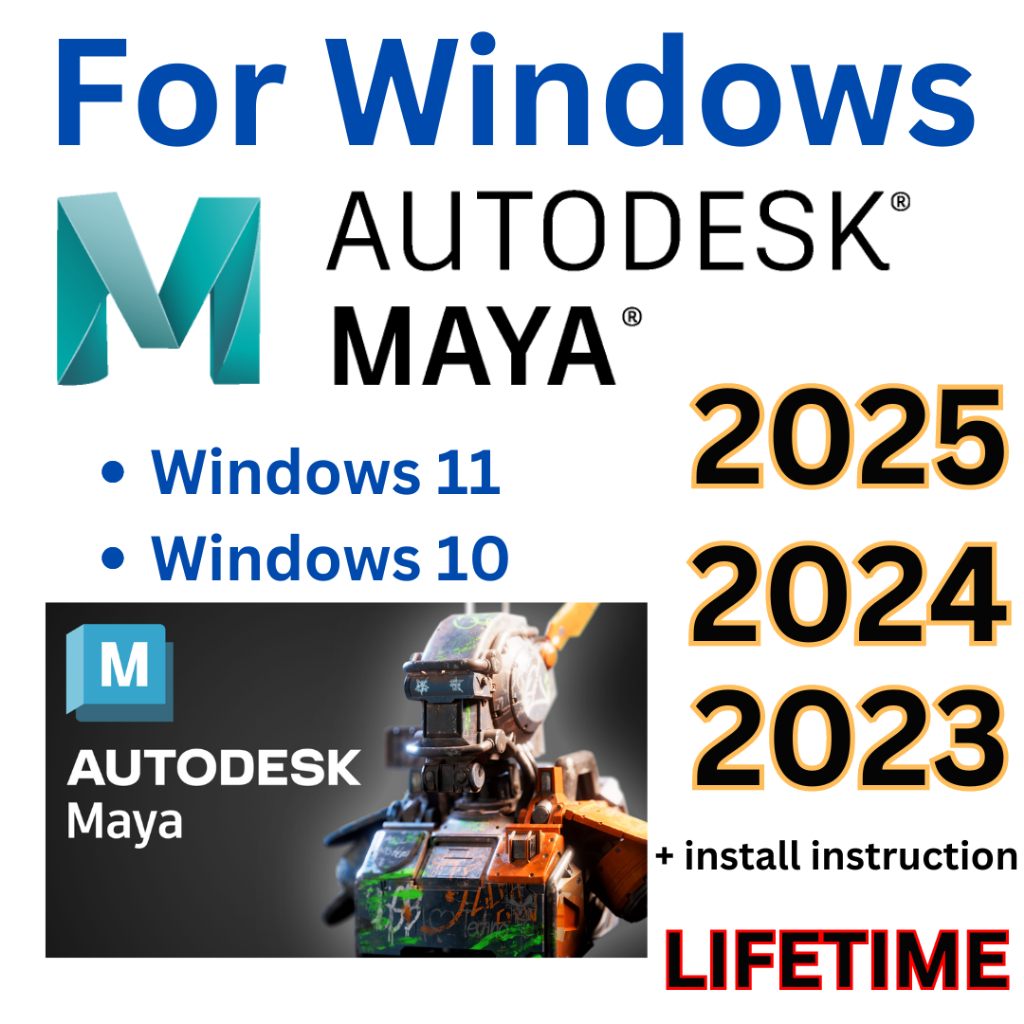 INSTALL SERVICE - AUTODESK MAYA 2025 - 2024 -2023 | Shopee Malaysia
