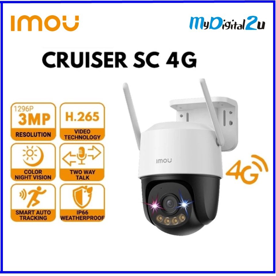 Imou Cruiser SC 4G LTE Network 3MP 2K 1296P Two Way Talk Motion ...