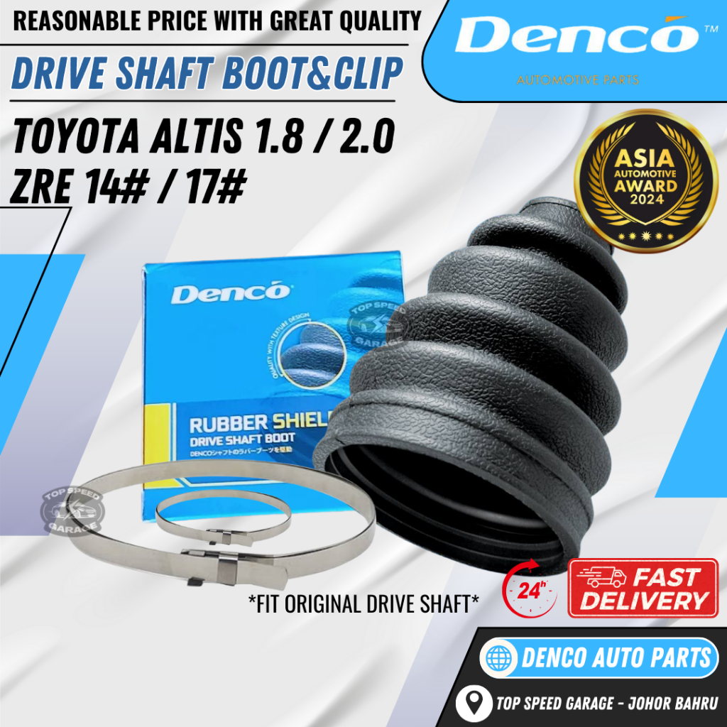 DENCO - TOYOTA COROLLA ALTIS 1.8/2.0 (ZRE142/ZRE172) DRIVE SHAFT BOOT ...