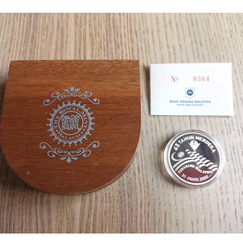 Malaysia Coin - 2002 45th Years of Independence 10 Ringgit Single Proof ...