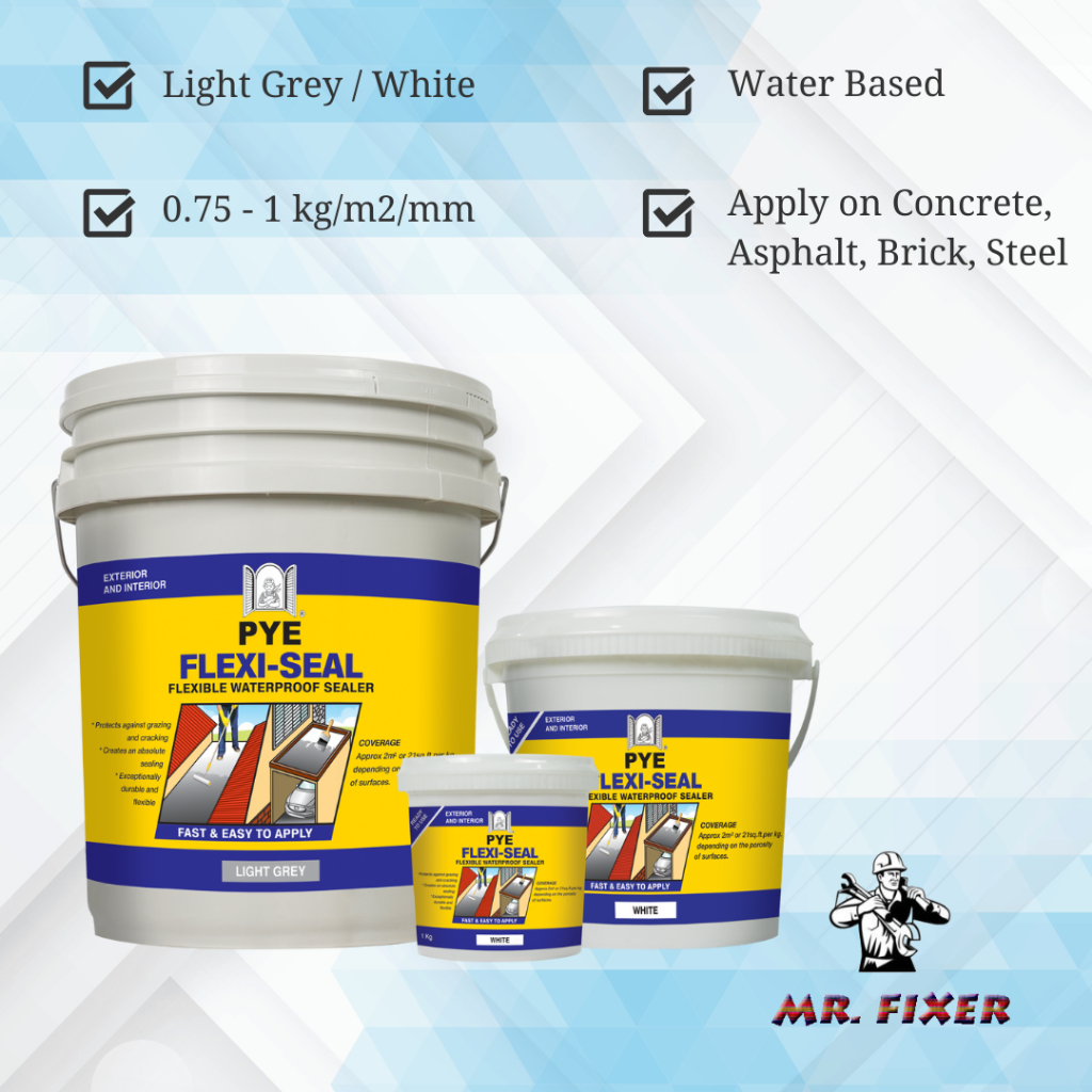 20kg PYE Flexi Seal Flexible Waterproof Sealer untuk Balcony Dinding ...