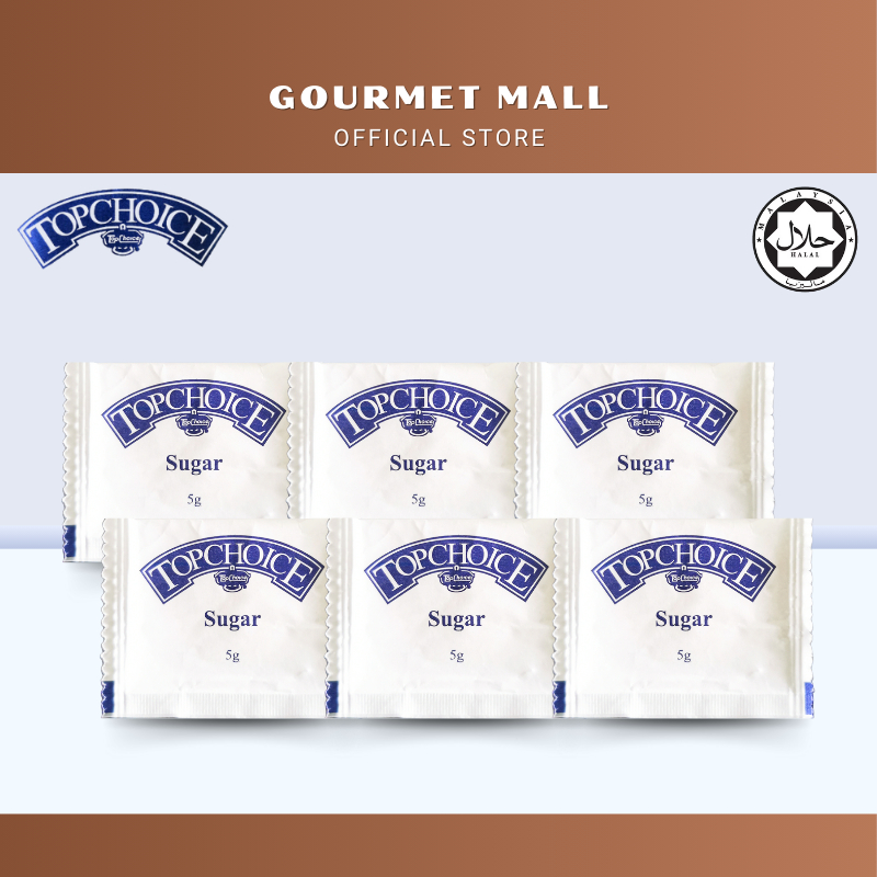 TopChoice White Sugar Sachet Gula Putih Paket 白糖 - 100/250 Sachets (5g ...