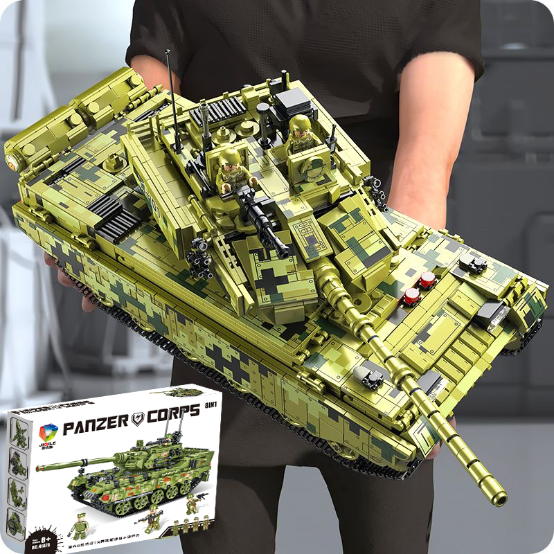 Big Size Tank Toy with Minifigures Police 1000+Pcs Building Block ...