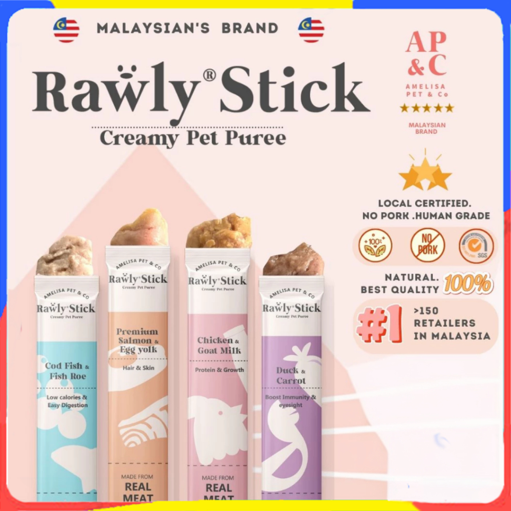 Amelisa Pet & Co. Rawly Stick Pet Puree (16g) | Shopee Malaysia