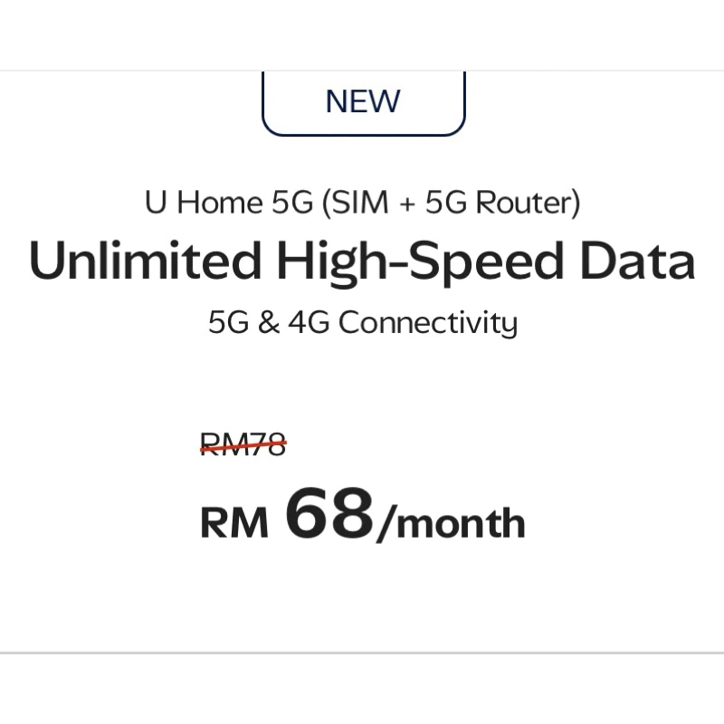 UMOBILE U HOME 5G Wifi Router 6 (PLAN + FREE RM699 5G ROUTER WIFI 6) RM68/MTH | Shopee Malaysia