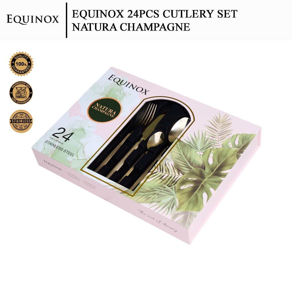 Equinox 24Pcs Cutlery Set – Natura Champagne | Shopee Malaysia
