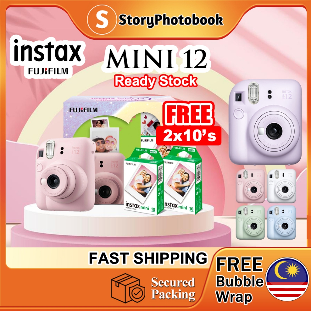 Fujifilm Instax Camera Mini 12/11 Instant Camera Combo Kit Package ...