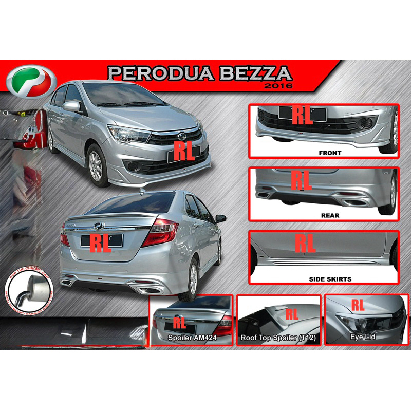 Perodua bezza 2016 207 2018 2019 RL bodykit body kit front side rear ...