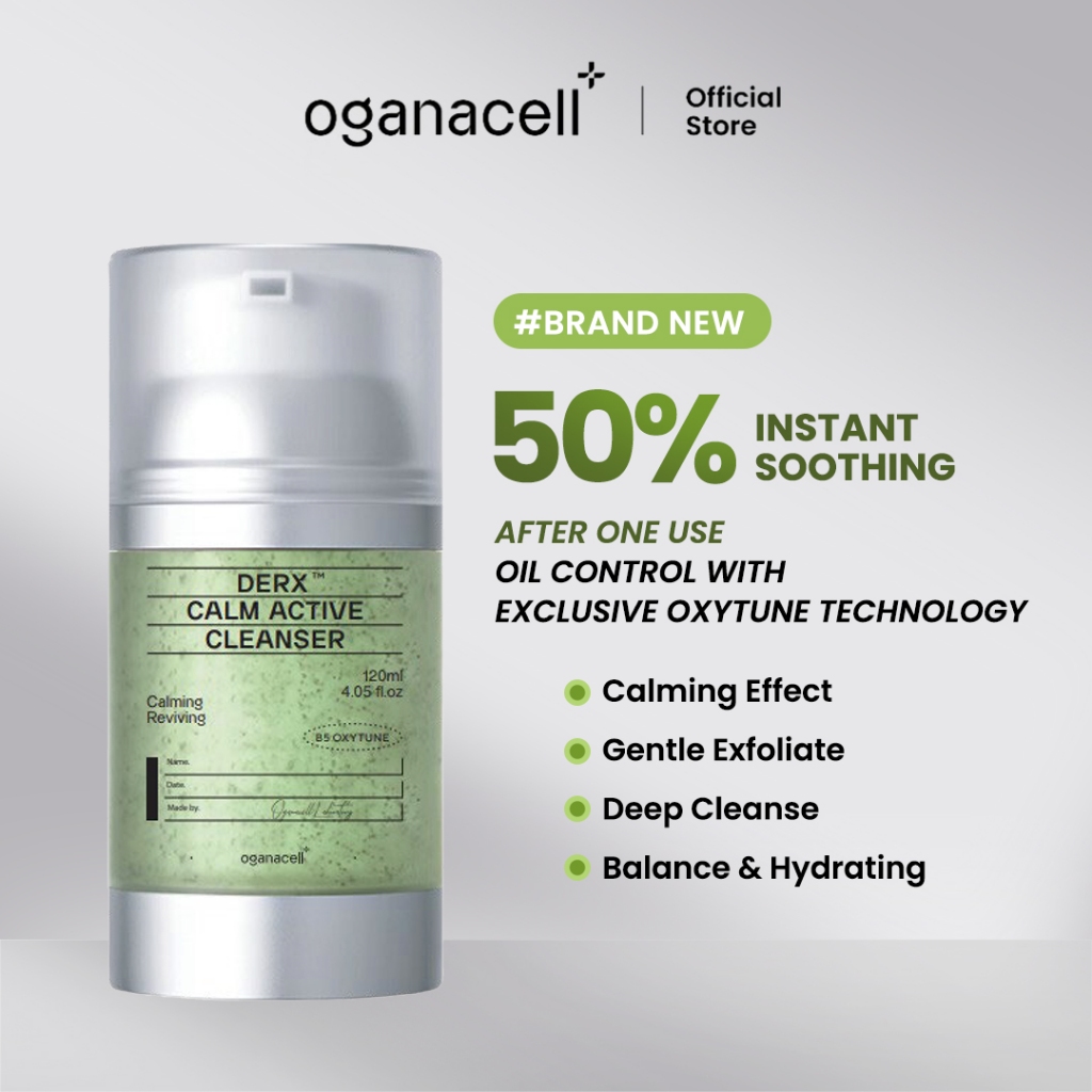 Oganacell DERX Calm Active Cleanser (120ml) | Shopee Malaysia