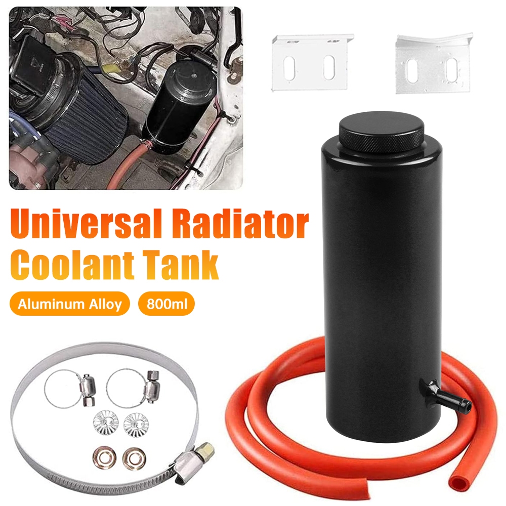 Car Radiator Coolant Overflow Billet Aluminum Oil Catch Tank Round Oil ...
