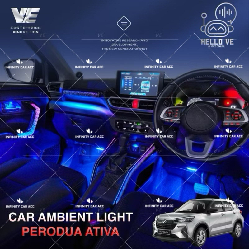 Perodua Ativa VE Ambient Light Lamp | Shopee Malaysia