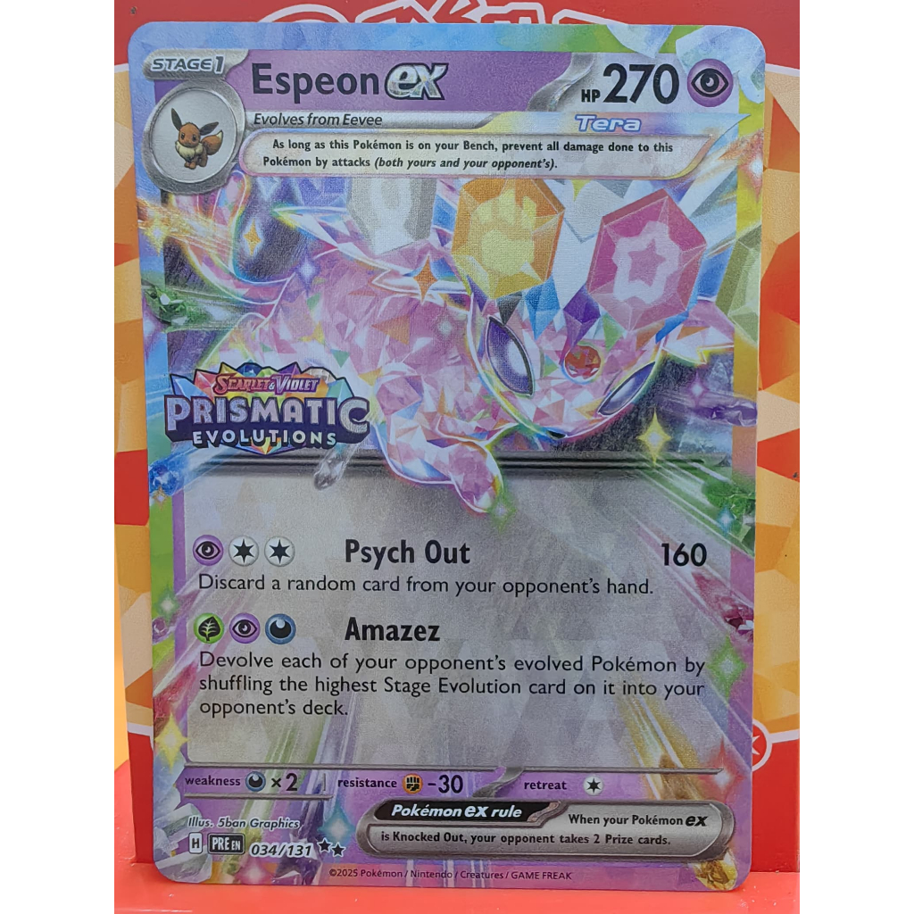 Espeon ex - 034/131 (Prismatic Evolutions Stamp) - Miscellaneous Cards ...