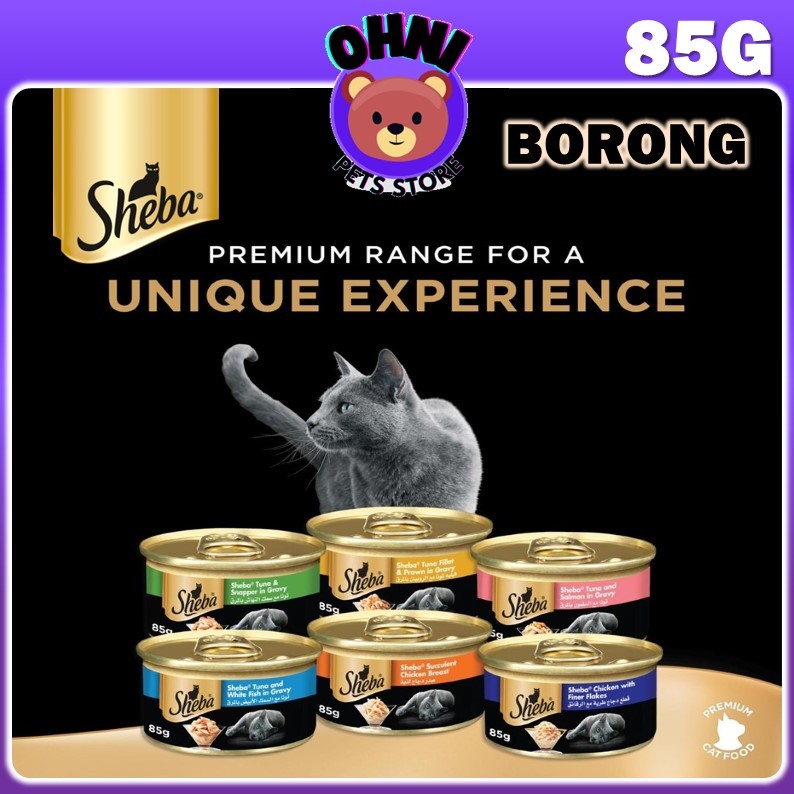SHEBA Cat Can Food 85g Wet Food Cat Makanan Tin Kucing Sheba Tender ...
