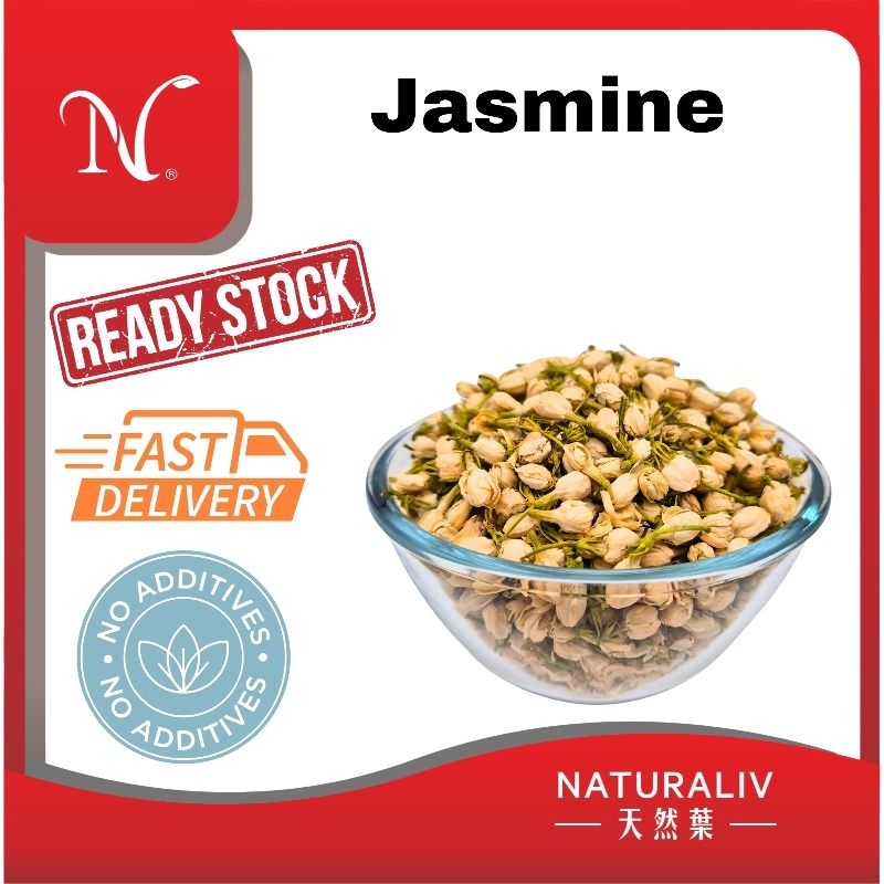 Naturaliv Jasmine Flower Tea 茉莉花茶 Bunga Melur 70g 120g 300g 500g | Shopee Malaysia