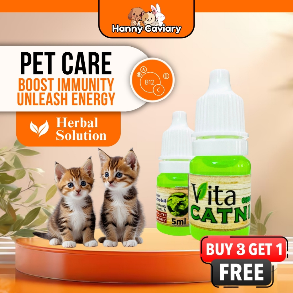 Vita Catnip Essence - Vitamin & Mineral Drops for Cat (5ml) | Shopee ...