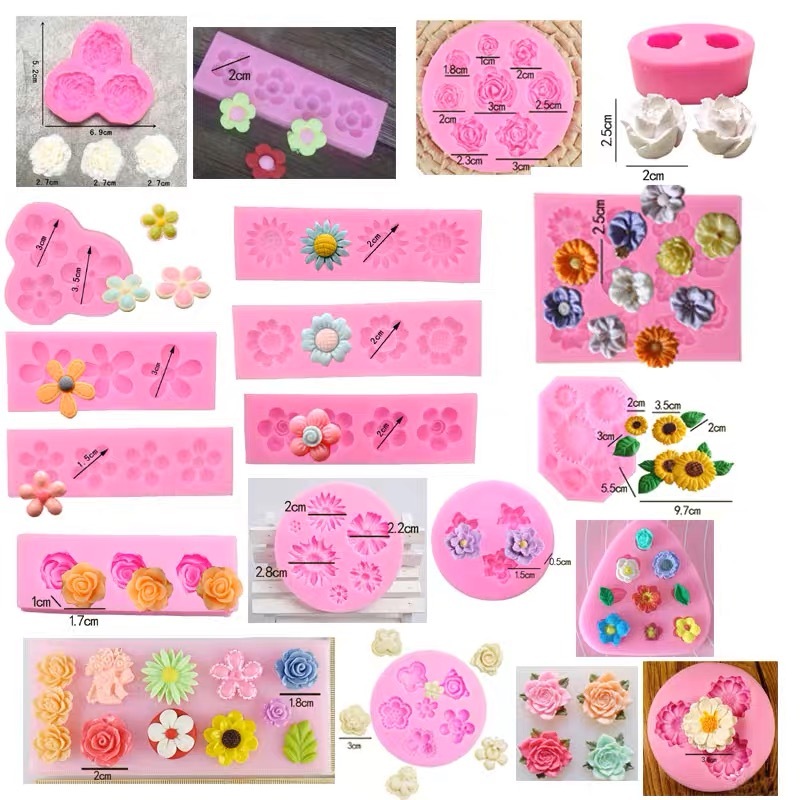 Silicone mold DIY Fondant Flower Rose Peony Gumpaste Sugarcraft ...