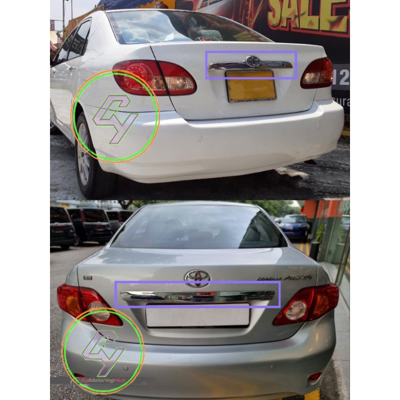 TOYOTA COROLLA ALTIS 2003 - 2018 REAR BONNET BOOT GARNISH CHROME Rear ...