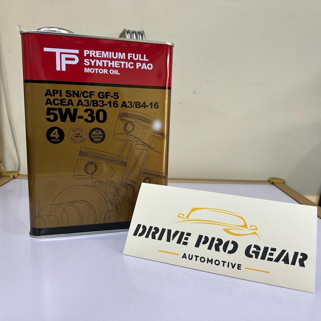 TP Motor Oil Premium Full Synthetic 5W-30 PAO API SN/CF 4L Tin | Shopee ...