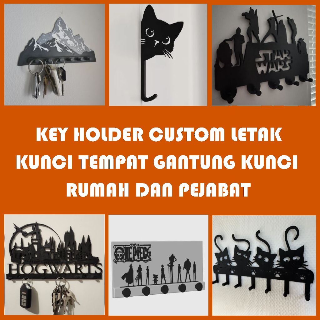 Key Holder Custom Letak Kunci Tempat Gantung Kunci Rumah dan Pejabat ...