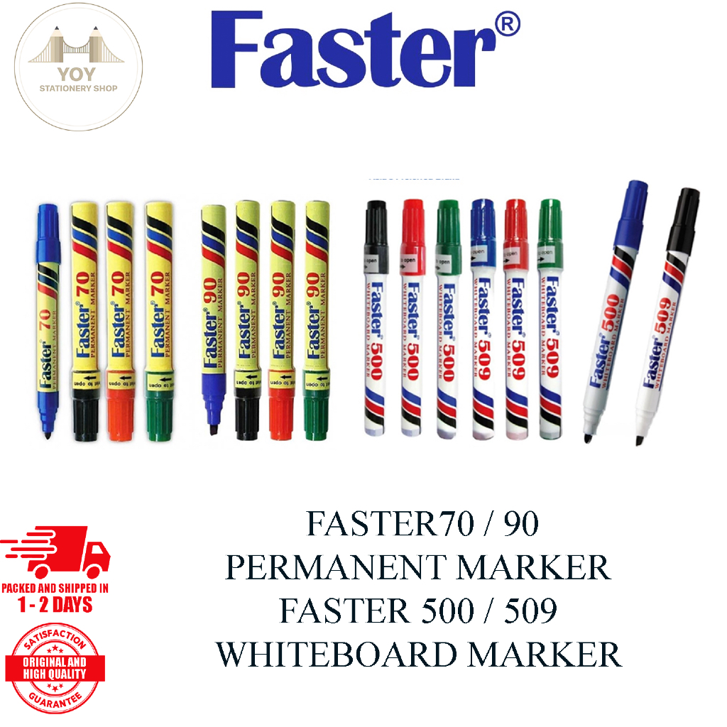 FASTER PERMANENT MARKER / FASTER WHITEBOARD MARKER / FASTER 70 / FASTER ...