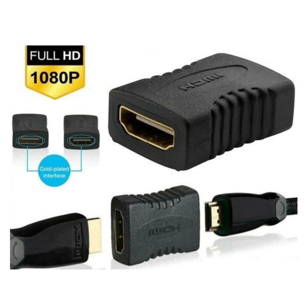 HDMI Straight Extender Joint Connector Female to Female Converter ...