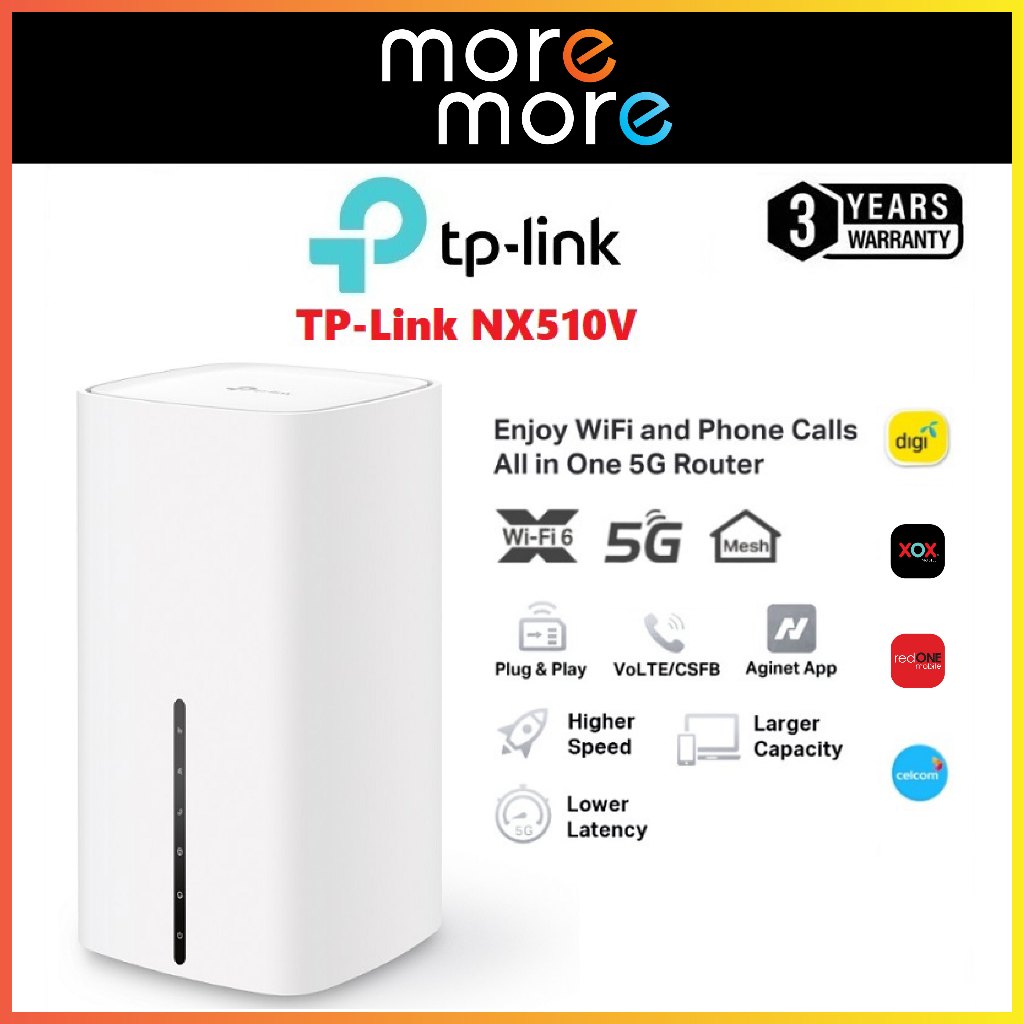 TP-LINK NX510V 5G AX3000 Wi-Fi 6 Telephony Router (Celcom Digi ...