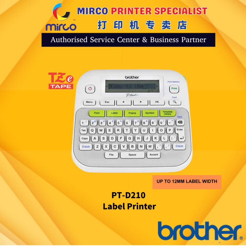 Brother PT-D210 Lable Printer | Shopee Malaysia