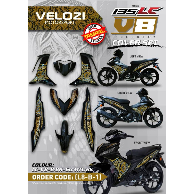 YAMAHA V8 BATIK COVERSET | Shopee Malaysia