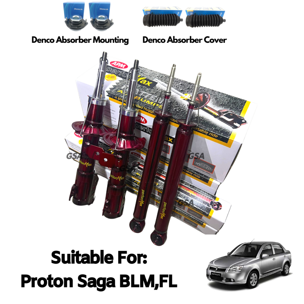 APM Performax Proton Saga BLM & FL Heavy Duty Front & Rear Sport Gas ...