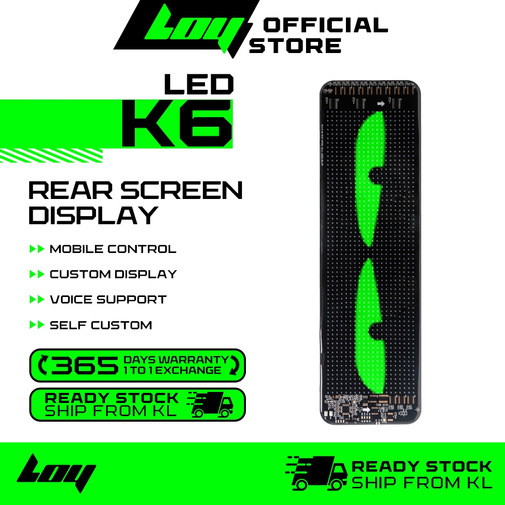 LOY K6 RGB Smart LED Pixel Car Screen Animation DIY Programmable ...
