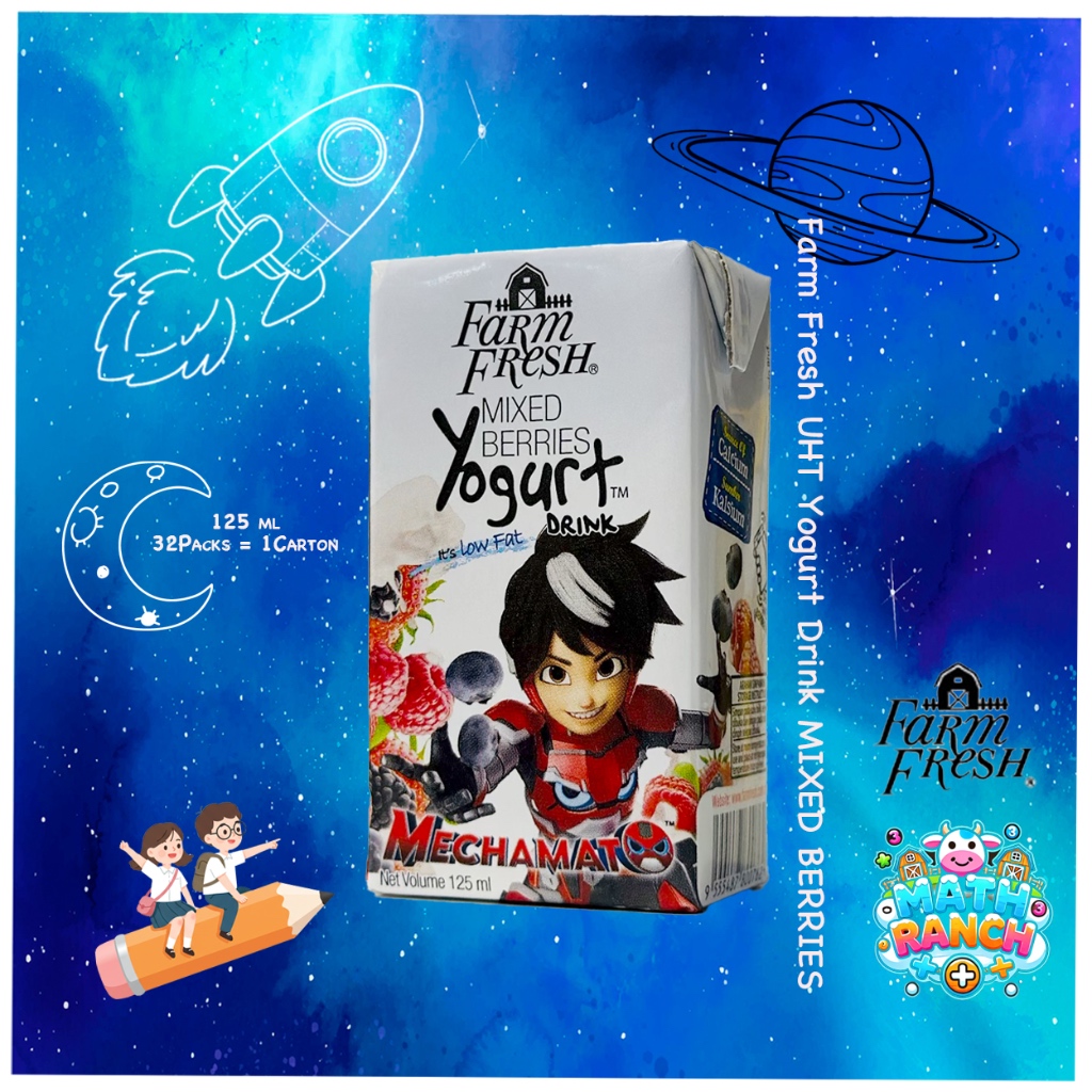 Farm Fresh UHT Yogurt Drink MIXED BERRIES 125ml x 32 Packs | Shopee ...