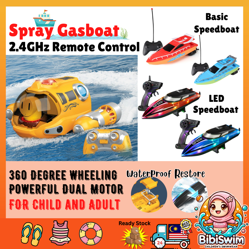 BIBISWIM RC Boat Remote Control High Speed Motor Motorboat Submarine ...
