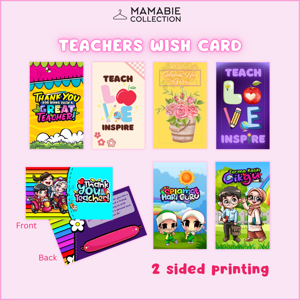 Kad Ucapan untuk Guru Wish Card Thank You Teacher Terima Kasih Cikgu ...
