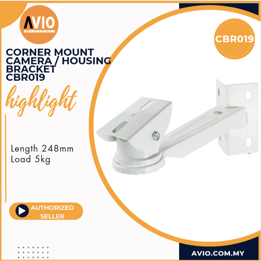 Outdoor CCTV Camera Metal Housing Bracket Load 5kg Max Corner Wall use ...