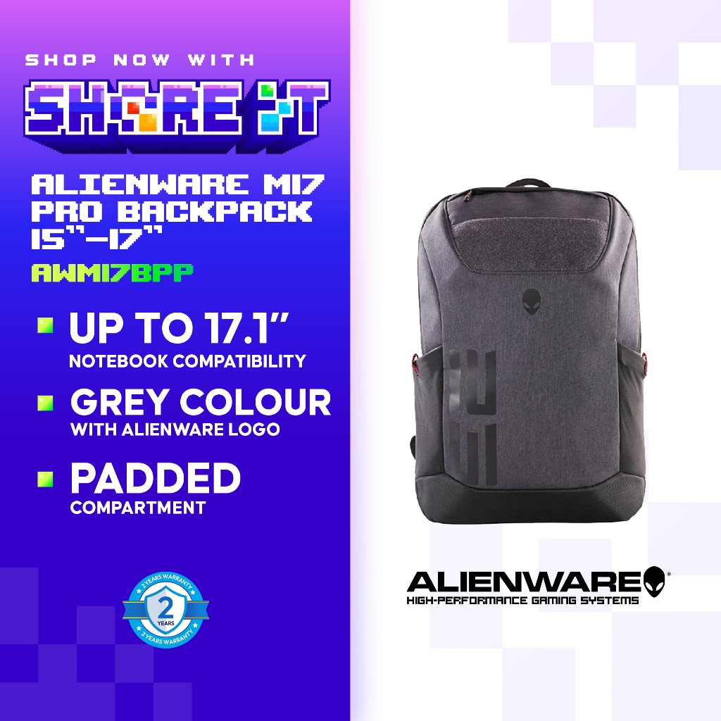 Alienware M17 Pro Backpack 15″-17″ - AWM17BPP | 17 Inch | Black | 3 ...