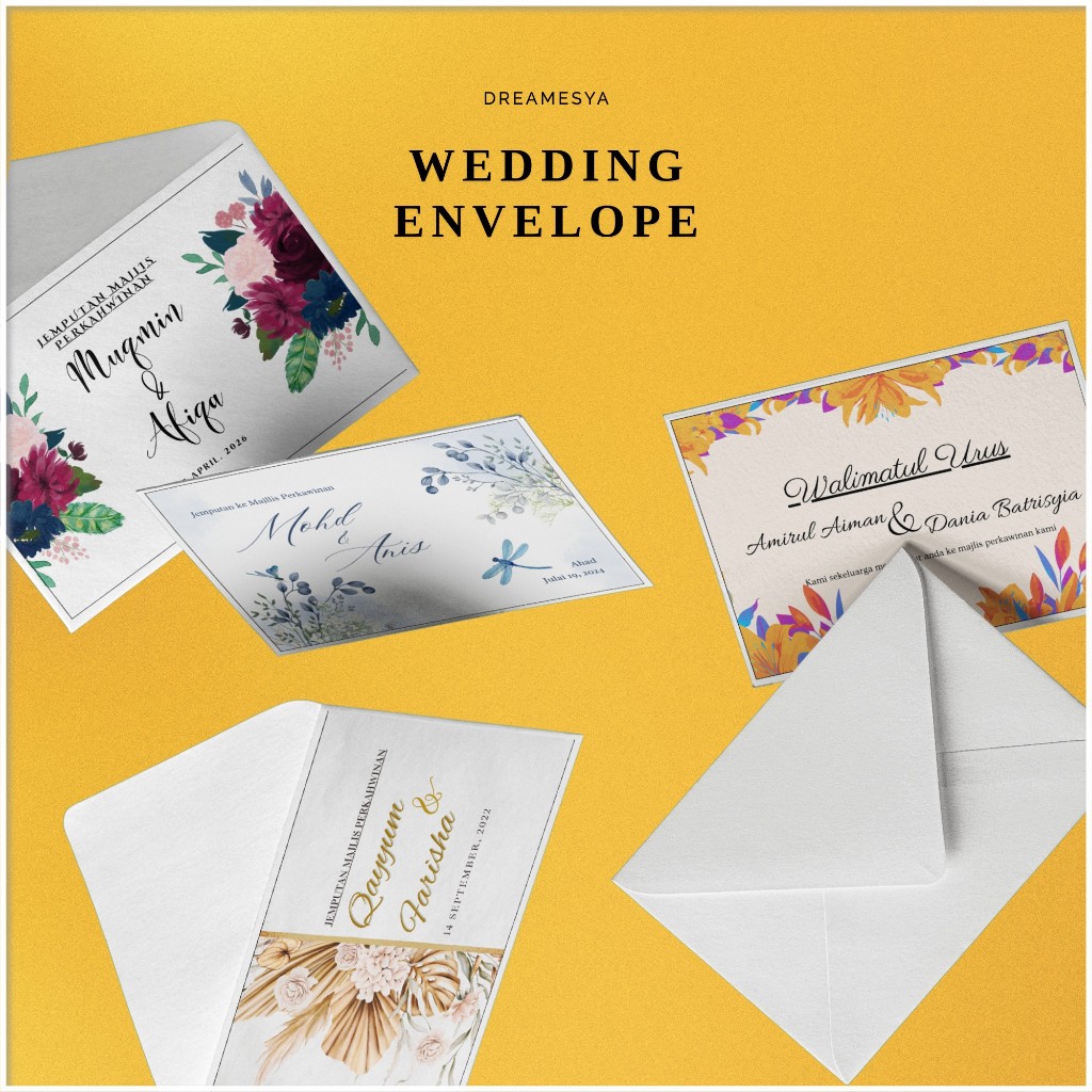 [Custom] Wedding Envelope, A6 Sampul Kad Kahwin 70gsm 6 1/4" x 4 1/4 ...