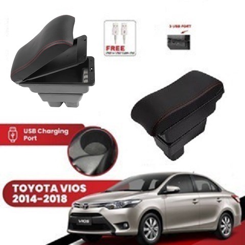 Toyota Vios Arm Rest Usb Port Armrest Center Console Box Storage ...