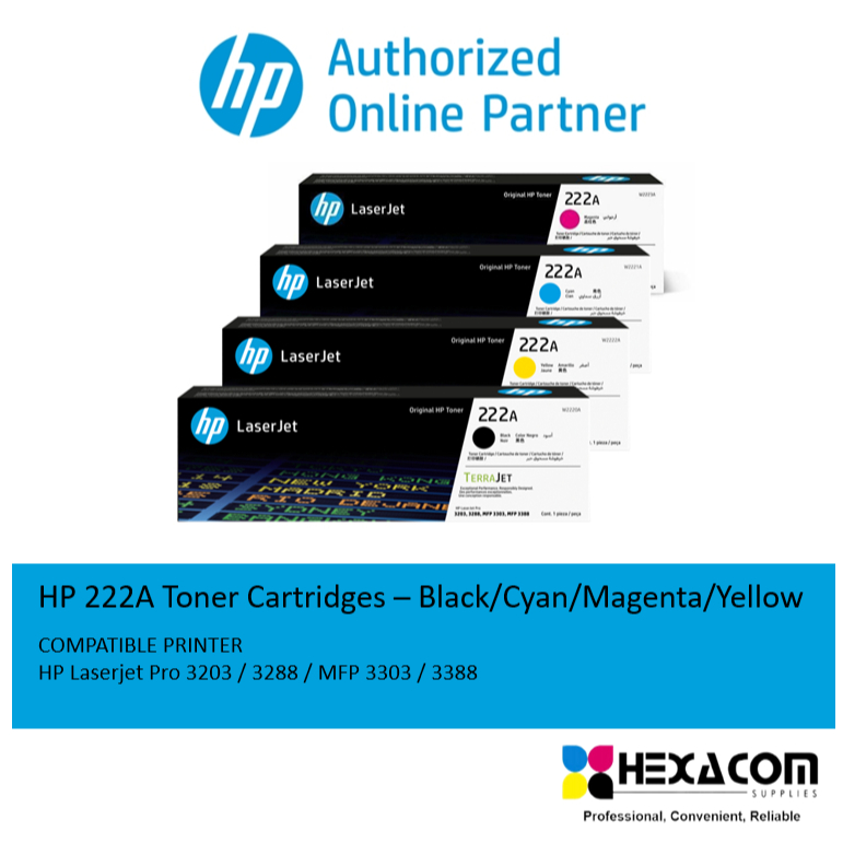 HP 222A / W2220A/W2221A/W2222A/W2223A Original Toner Cartridge | Shopee ...