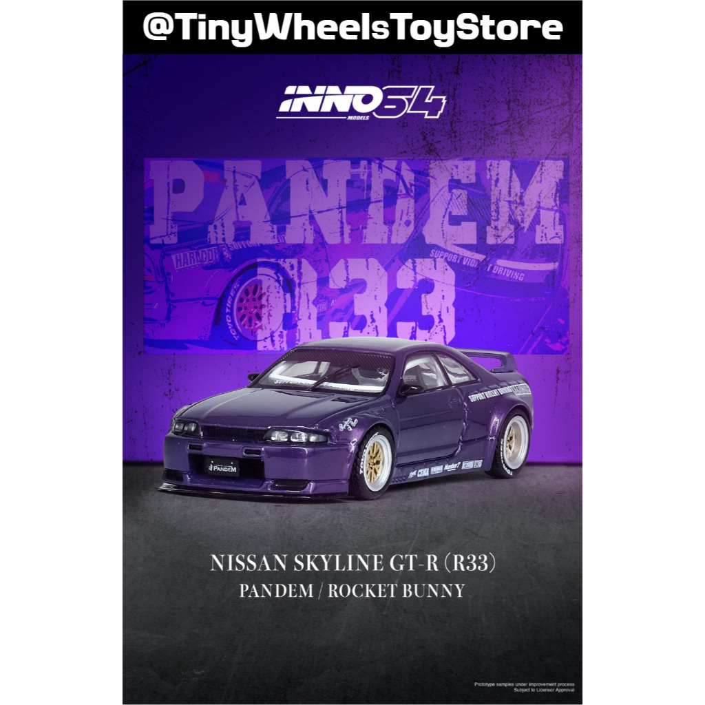 Inno64 Nissan Skyline GTR R33 Pandem Rocket Bunny Purple | Shopee Malaysia